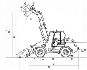 Front End Loader Wheel Loader Machine - Construction & Mining ...